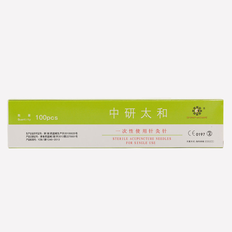 100pcs/box Sterile Acupuncture Needle Single Use Stainless Steel Handle ...