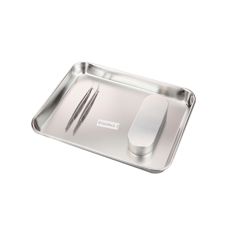 2 Centimeters Square Stainless Steel Medical Tray TCM Clinic Apparatuses